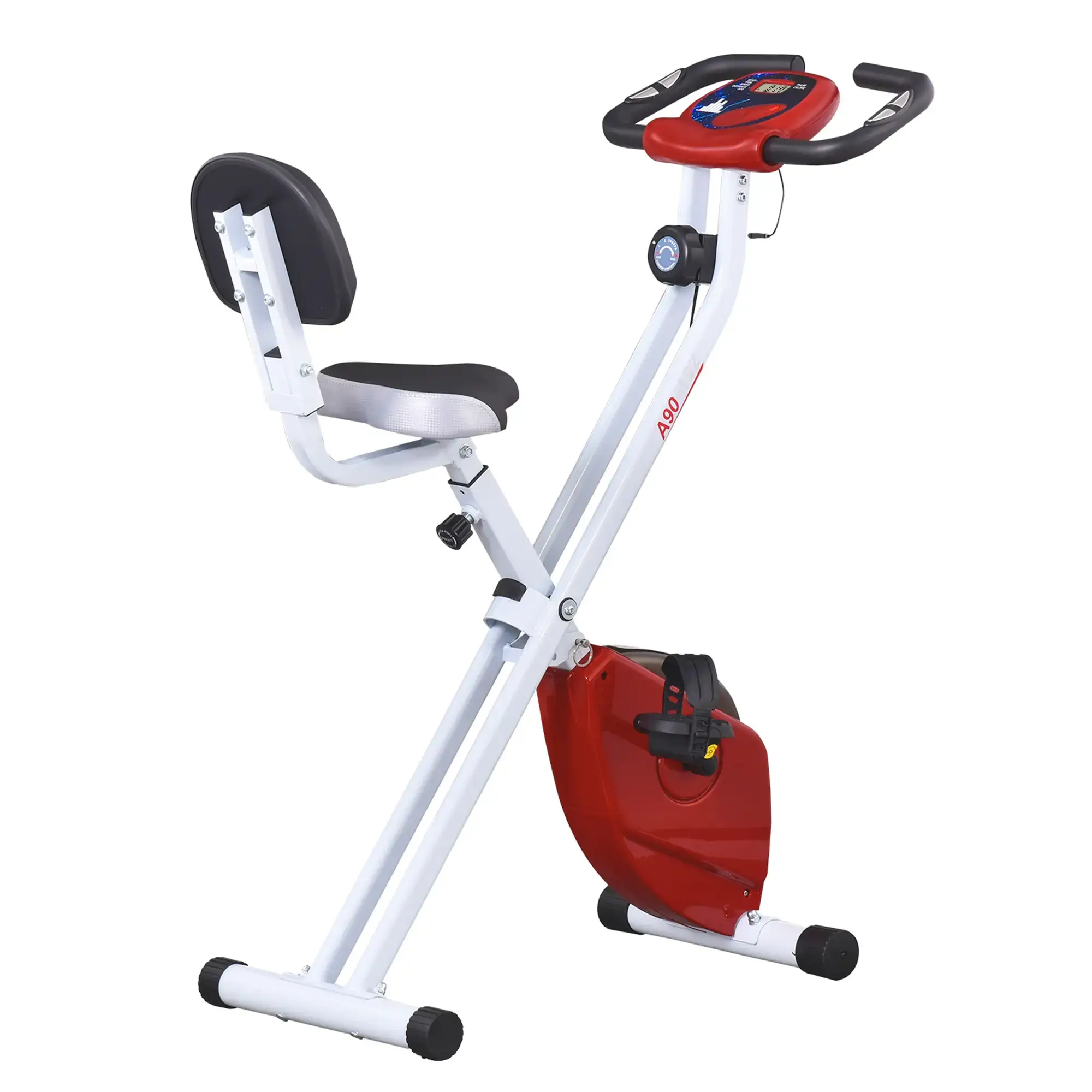 HOMCOM Exercise Bike Fitness Bicycle Indoor trainer Foldable 8-level ...